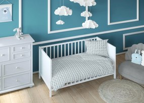 Bavlněné povlečení 160x200 sloni šedá modrá dětské na zip 2781 A KARO Dreamland