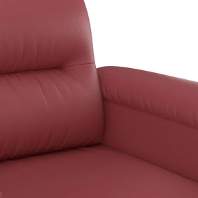 2dílná sedací souprava s poduškami vínová umělá kůže 3202365