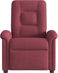 Elektrické masážní polohovací křeslo vínové textil 3303247