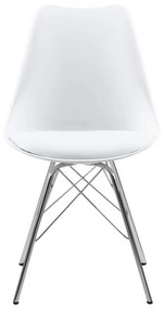 Jídelní židle Eris bílá/chrom