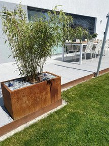 Truhlík MAXI, corten, šířka 80 cm, hnědý