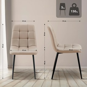 Jídelní židle Antibes umělá kůže – taupe