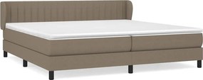 Box spring postel s matrací taupe 200x200 cm textil 3126433