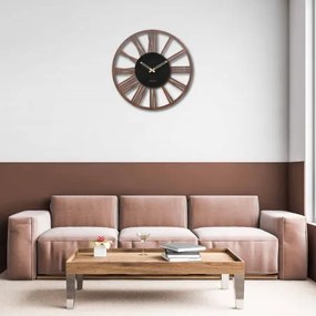 Římské nástěnné hodiny do moderního interiéru | SENTOP HDFK028-orech wenge