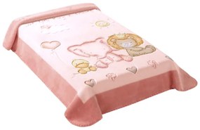 Vesna | Dětská deka Perla tištěná růžová 80x110 cm