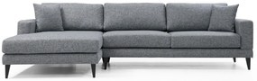 Hanah Home Rohová pohovka NORDIC tmavě šedá levá 560ARE1112