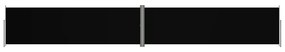Zatahovací boční markýza černá 180 x 1 200 cm,  318072