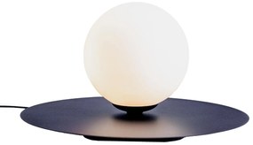 OnaDnes -20% Nordic Design Černobílá skleněná stolní lampa Lyon S