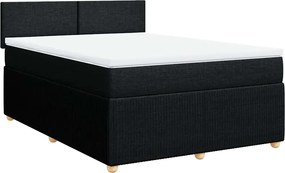 Box spring postel s matrací černá 140 x 190 cm textil 3287446