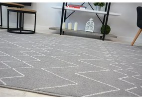 koberec SENSE Micro 81249 CIKCAK ETHNO stříbrný/bílá velikost 160x230 cm | krásné koberce cz