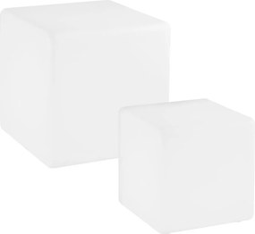 FAN I-GECO-CUBO-SOL40 Solární LED svítidlo Geco, bílé, 1 W, 90 lm, RGBW, stmívatelné, IP65, vč. dálk. ovl., 40 x 40 x 40 cm - FANEUROPE