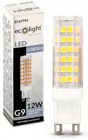 ECOLIGHT LED žárovka - G9 - 12W - studená bílá