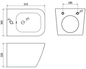 Mexen Madox závěsný bidet, Světle matová Šedá - 35155161