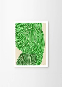 THE POSTER CLUB Autorský plakát Green Ocean by Rebecca Hein 30 x 40 cm, zelená barva, papír