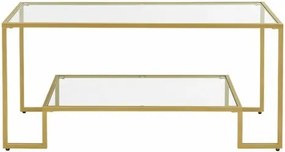Konferenční stolek Vasagle obdélníkový 100 x 55 x 45 cm zlatý