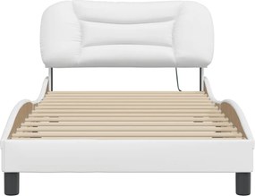 Rám postele s LED bez matrace Hvar bílý 100 x 200 cm 3213914