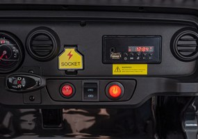 Ramiz Terénní auto OFF-ROAD 3.0 pro děti černé + dálkové ovládání + pomalý start + pásy + LED a zvuky