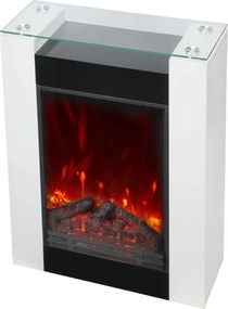 EL Fuego Elektrický krb Tessin bílý, 900/1 800 W, 58 x 79,5 x 17 cm