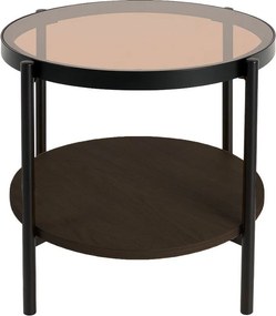 Kulatý odkládací stolek se skleněnou deskou ø 48 cm Hassel – Unique Furniture