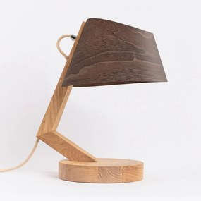 ALMUT 1411 stolní lampa oblá Ø23cm ořech