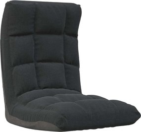 Skládací lenoška na podlahu černá textil 336590