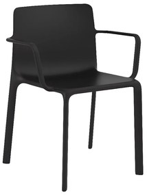 OnaDnes -20% VONDOM Černá plastová jídelní židle KES s područkami