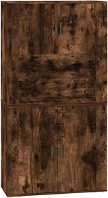 Skříň highboard kouřový dub kompozitní dřevo 3185356