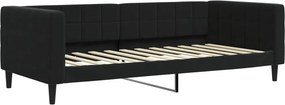 Válenda s přistýlkou a zásuvkami černá 90 x 200 cm samet 3196743