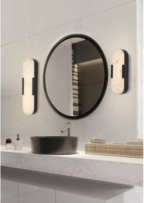 Searchlight 11138BK Nástěnné LED svítidlo OPALINE MARBLE IP44, ČERNÉ 35cm