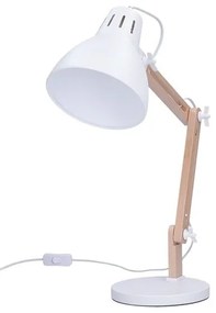 Solight WO57-W − Stolní lampička FALUN 1xE27/25W/230V bílá/dub