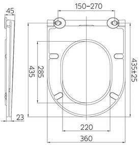 EBS Simple WC sedátko slim softclose