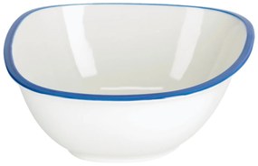 OnaDnes -20% Bílo modrá porcelánová miska Kave Home Odalin 26,5 x 24 cm