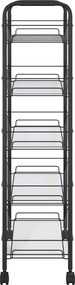 Kuchyňský vozík s 5 patry černý 46 x 26 x 105 cm železo 336328