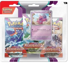 Pokémon Pokémon TCG: SV02 - Scarlet and Violet Paldea Evolved 3-Pack Blister Tinkatink