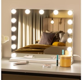 Brilagi - LED Stmívatelné make-up zrcadlo HOLLYWOOD LED/15W/230V 3000/4000/6500K FG-M6-WD02-WHT