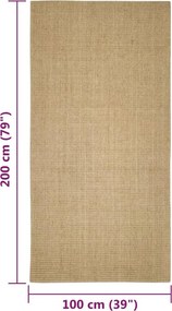 Sisalový koberec pro škrabací sloupek 100 x 200 cm 3203423
