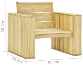Zahradní židle + královsky modré podušky impregnovaná borovice,  3065751