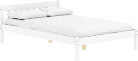 Postel s roštem 140x200, bílá, borové dřevo, MAVIL Kondela 0000402833