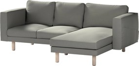 Potah na pohovku IKEA Norsborg 3-místná se šezlongem barva šedá látka pletený vzor