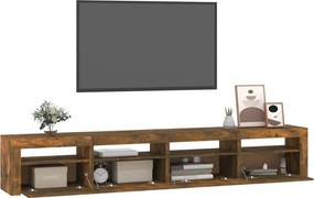 TV skříňka s LED osvětlením kouřový dub 240x35x40 cm 3152767