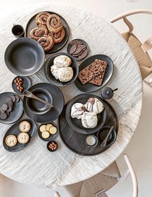 vtwonen Matt Black miska Ø18 cm, černá matná (Střední porcelánová miska na polévky)