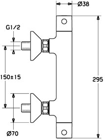 Hansa Unita sprchový set s termostatem, ECO, chrom 48130131