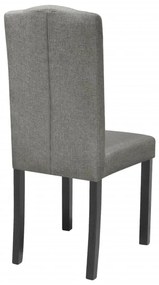 Jídelní židle 6 ks šedé textil - Default Title