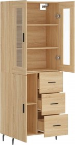 Skříň highboard dub sonoma 69,5 x 34 x 180 cm kompozitní dřevo 3198484