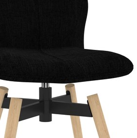 Otočné barové židle 2 ks černé textil,  289478