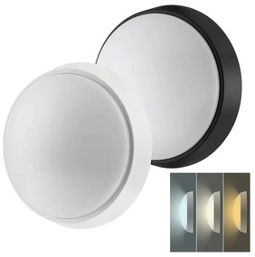 Solight LED venkovní osvětlení, nastavitelná teplota světla - 3CCT, 15/18/20W, 1800lm, 22cm, 2v1 - bílý a černý kryt