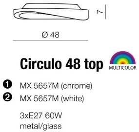 Moderní stropní svítidlo Circulo 48 bílé