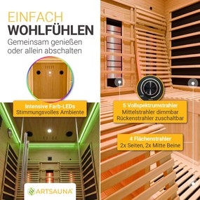 Artsauna Infrasauna Helsinki 150, černá