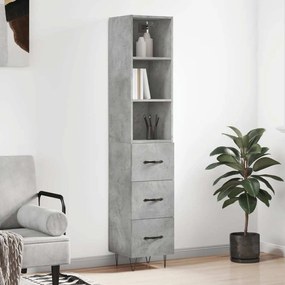 vidaXL Skříň highboard 34,5 x 34 x 180 cm kompozitní dřevo [3189693] Barva: Betonová šedá