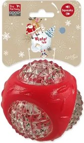 DOG FANTASY Hračka Winter Tale míč / Pískací / Guma / 9 cm